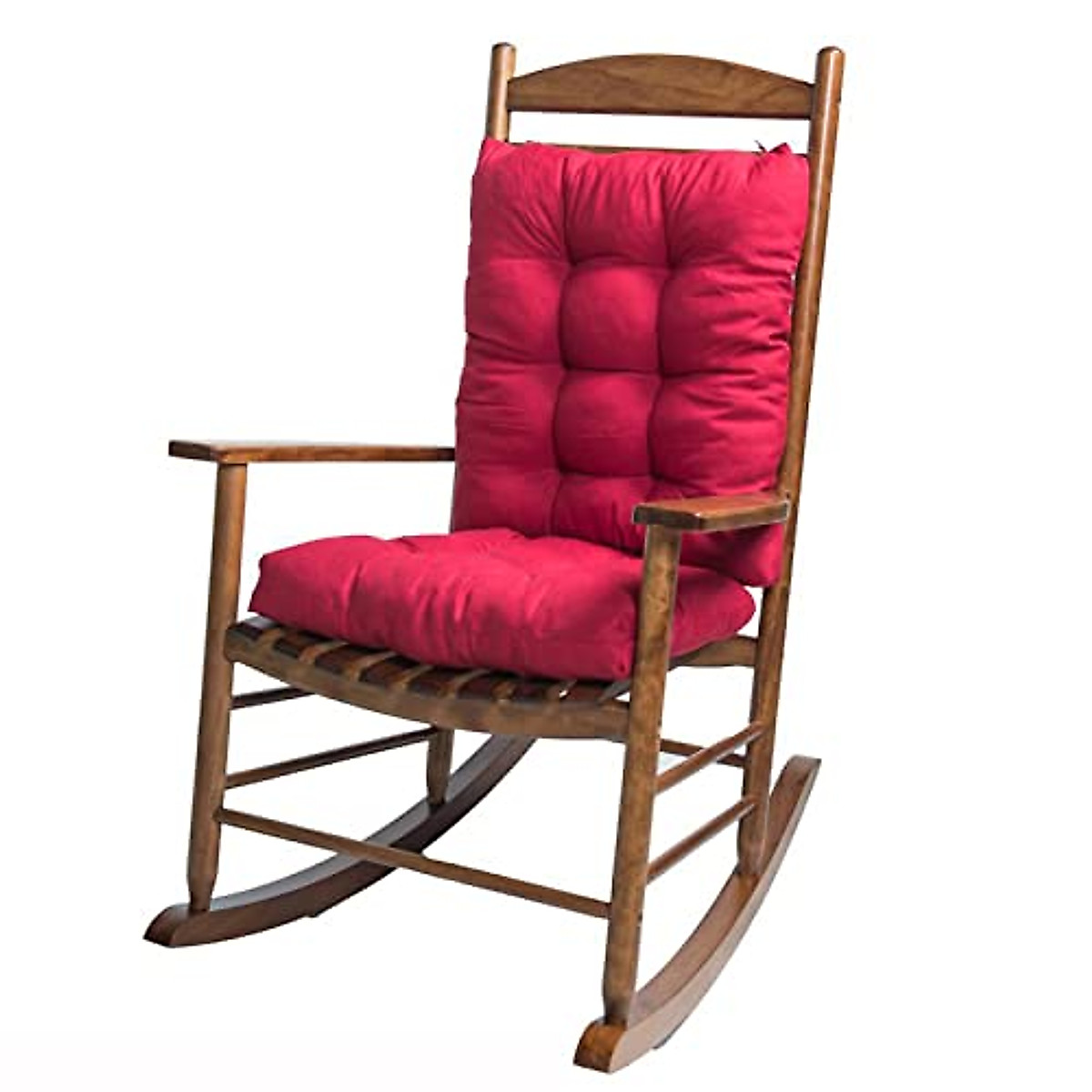 HERMJ Rocking Chair Cushion with Ties,Indoor and Outdoor Rocking Chair Pad for Patio,Living or Nursery Room,2 Piece Set 17"x17"and Seat Back 21"x17"