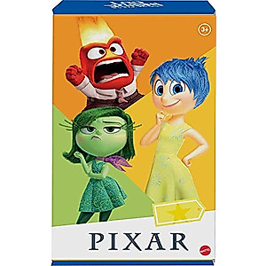 Mattel Disney and Pixar Inside Out Anger & Joy Action Figures, Posable Character in Signature Look, Collectible Toy Set
