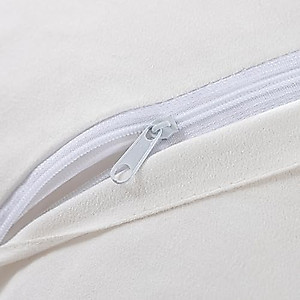 MIULEE Pack of 2 Decorative Faux Fur Throw Pillow Covers New Luxury Series Style Fluffy Pillow Case Cushion Cover for Sofa Bedroom Car White 18 x 18 Inch