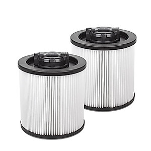 Aliddle DXVC6910 Cartridge Filter Replacement, Compatible with dewalt Wet/Dry Vacuum Cleaners 6-16 Gallon, dewalt shop vac filter, 2 Pack