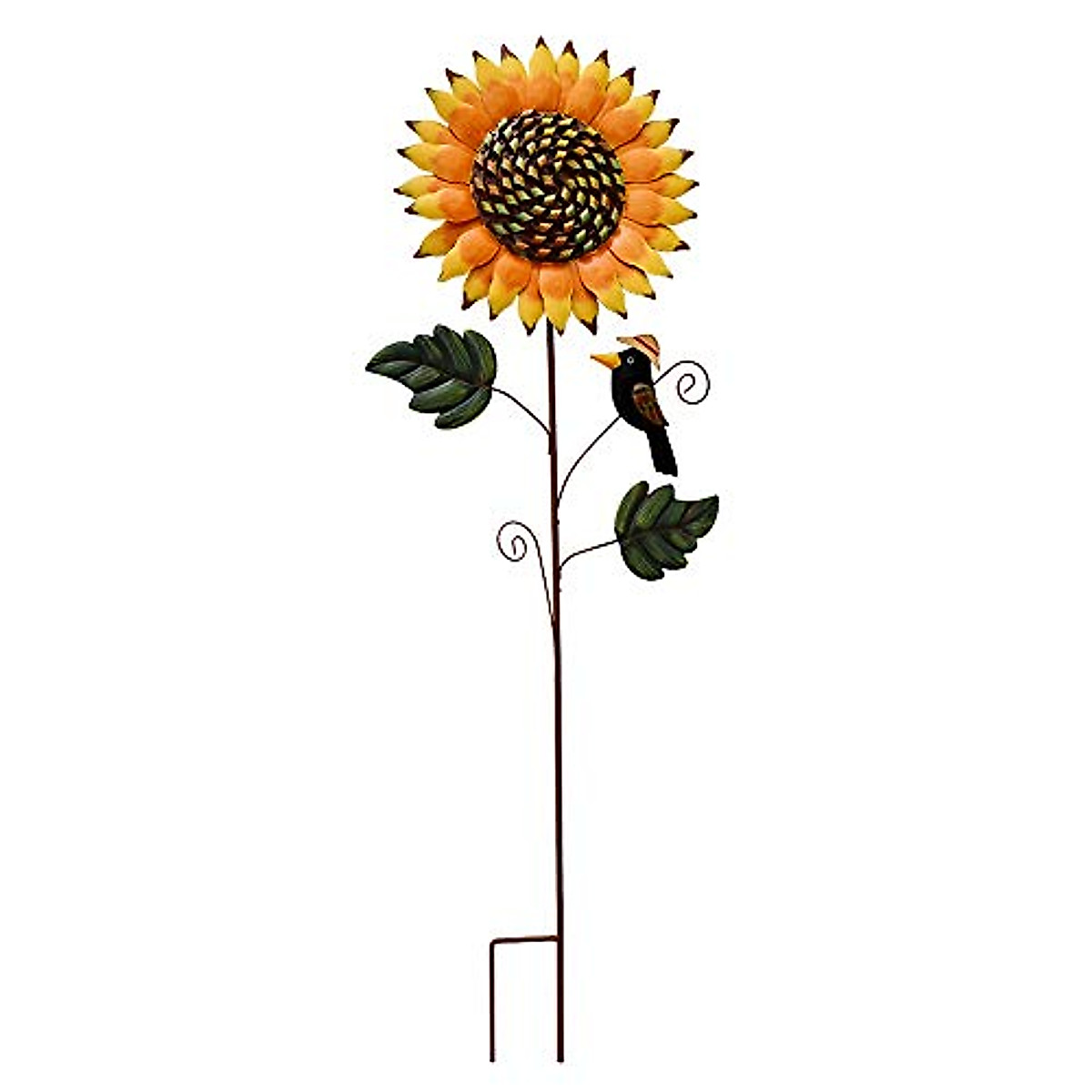 Spring Garden Decor Decorative Garden Stakes Metal Sunflower Yard Sign Flower Lawn Art Planter Stake for Party Pathway Walkway Patio Indoor Outdoor Decoration (33.5" H)