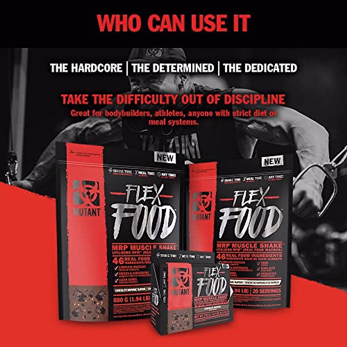 Mutant Flex Food| MRP Complete Nutrition |Real Whole Food Ingredients | Vanilla Cupcake | 31 oz/1.94 lb | 20 Serving