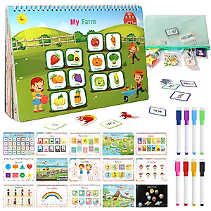 Arthopt Busy Book, 32 Pages Montessori Busy Book for Toddlers, Autism Learning Materials Educational Toys, Preschool Learning Activities Books for Toddlers 1-3