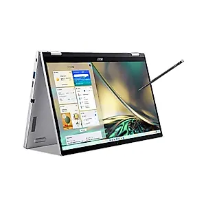 Acer Spin 3 Convertible Laptop | 14" 1920x1080 IPS Touch Display | Intel Core i7-1255U | Intel Iris Xe Graphics | 16GB LPDDR4X | 512GB PCIe Gen 4 SSD | WiFi 6 | Dockable Active Stylus | SP314-55N-76EX