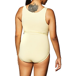 Capezio High-Neck Tank Leotard - Size Medium, Butter