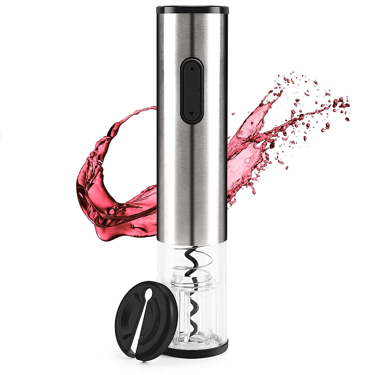 SENZER Electric Wine Opener Automatic Wine Bottle Opener Corkscrew Wine Opener with Foil Cutter Stainless Steel Resuable Wine Opener