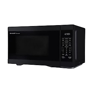 SHARP ZSMC1161HB Oven with Removable 12.4" Carousel Turntable, Cubic Feet, 1000 Watt Countertop Microwave, 1.1 CuFt, Black