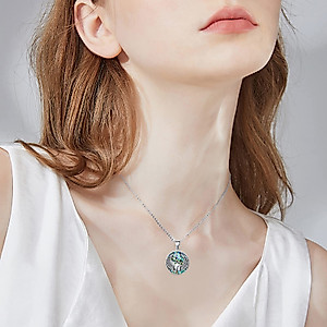 PELOVNY Eye of Horus Necklace Scarab Pendant Sterling Silver Eye of Providence Horus Eye Ancient Egyptian Protection Amulet All-Seeing-Eye Necklace for Women