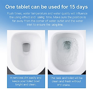 KIISIISO Toilet Bowl Cleaners Tablets(12 Pack), Household Lime Rust Removers, Automatic Toilet Tank Cleaner, with Sustained Release Technology for Bathroom Cleaners