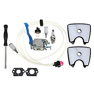 Carburetor with Air Filter Fuel Line Kit for Husqvarna 125B 125BX 125BVX Jonsered B2126 BV2126 Leaf Blower Trimmer Replace Zama C1Q-W37 545081811 545112101 590460102