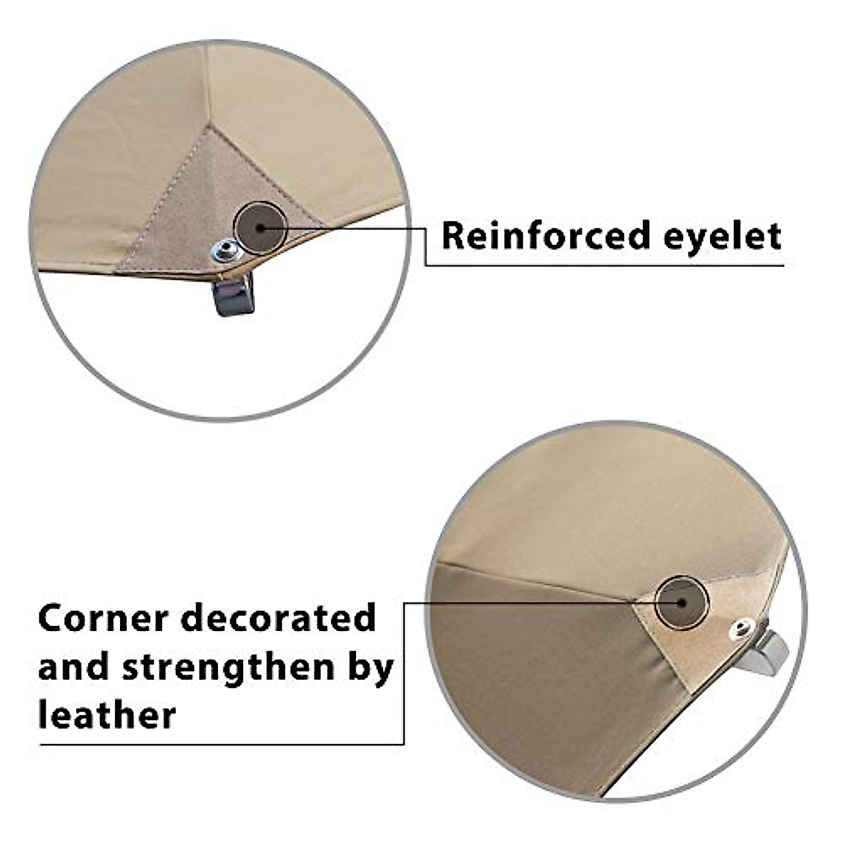 EliteShade USA 10-Year-Non-Fading Sunumbrella 11Ft 3 Tiers Market Umbrella Patio Outdoor Cylinder Auto Push-up Table Umbrella with Ventilation,Heather Beige