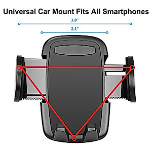 Takfox Car Phone Mount Holder for Samsung Galaxy S22 Ultra S21 FE Plus S20+ S10 S9 Note 20 Ultra 10 A13 A03s A02S A12 A32 A42 A52 A01 A11 A12 A21 A51 A71 5G Cell Phone Air Vent Car Mount Cradle-Black