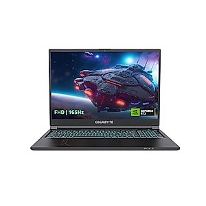GIGABYTE G6 KF: 16" FHD 1920x1200 165Hz - NVIDIA GeForce RTX 4060 Laptop GPU - Intel Core i7-13620H - 16GB DDR5 RAM - 512GB SSD - Win11 Home - Gaming Laptop (G6 KF-H3US853SH), Black