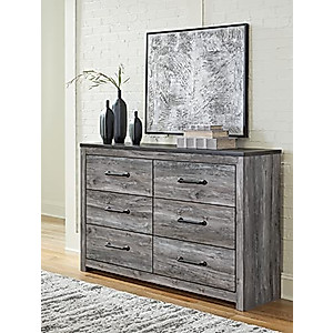 Signature Design by Ashley Bronyan Contemporary 6 Drawer Dresser, Gray