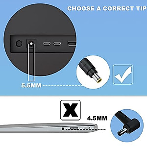 19V DC Power Supply for Monitor Acer LCD R240HY H236HL SA230 G276HL S230HL G246HL G206HQL S271HL S240HL G236HL S220HQL S202HL Acer Aspire V3 V5 E1 E3 E5 ES1 R3 M5 F5 5000 5100 N15Q1 Laptop Charger