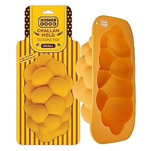 The Kosher Cook Silicone Braided Challah Mold - Small - Braided Oval Challah Pan - Challah Bread Baking Mold - No Shaping Required