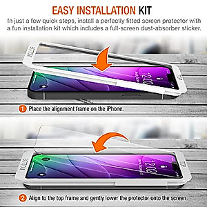 Trianium Tempered Glass Screen Protector designed for Apple iPhone 13 (2021) /iPhone 13 Pro (2021), 3 Pack [Alignment Case Tool Included]