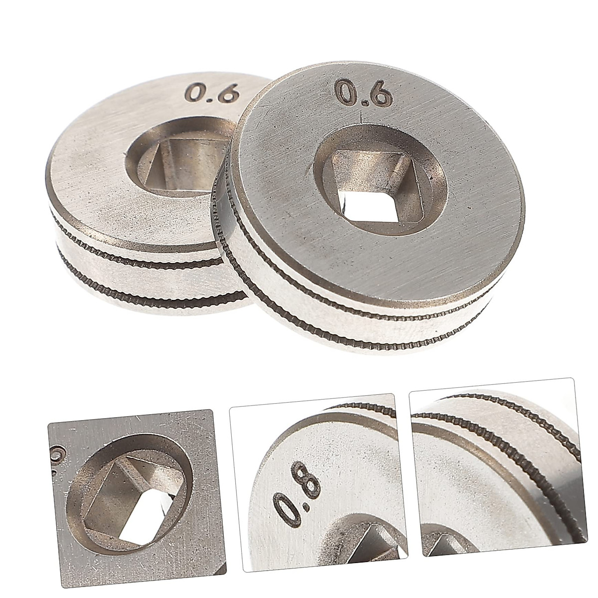 VILLCASE 6 Pcs Wire Drive Roller Flux Core Welder Mig Drive for Wire Feeder Wire Welder Wire Feed Welder Welpers Welder Cart Roller for Wire Feeder Feed Drive Knurled Steel Accessories