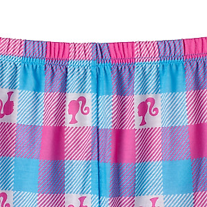 Barbie Girls Pajama Pants and Sleep Shirt Sets for Kids 4 Piece Sleepwear Set for Girls (as1, numeric, numeric_4, regular, Light Blue-Light Pink)