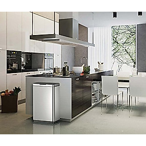 EKO Mirage Sensor Bin 45L, Metal, Matt S/S, 27 x 46 x 65.5 cm