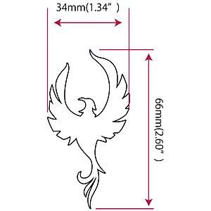 Inlay Sticker for Guitar Headstock - Phoenix Bird - White Pearl