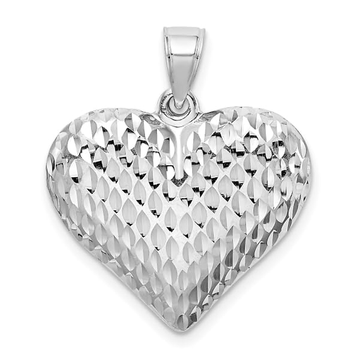 IceCarats 925 Sterling Silver Heart Love Necklace Charm Pendant 25mm x 23mm Only
