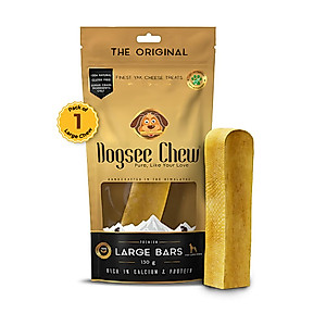 Dogsee Chew Dog Dental Chews | Long Lasting Dog Chews for Large Dogs | Yak Cheese Flavored Himalayan Dog Chew That Will Lower The Chances of Plaque and Tartar Growth | 1 Bar