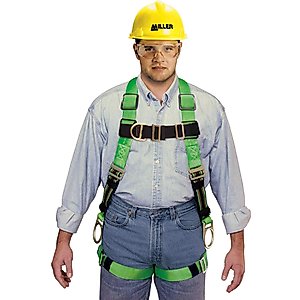 Honeywell Miller by Honeywell P950FD-7/UGN DuraFlex Python Full-Body Harnesses with Side D-Ring, Universal, Green