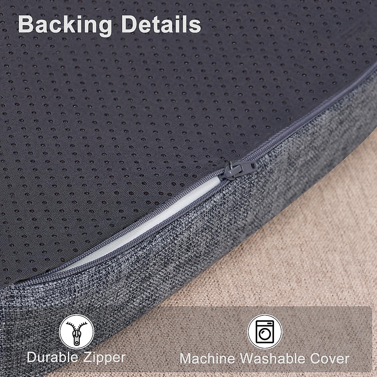 Shinnwa Kitchen Chair Cushions with Ties Memory Foam Chair Pads and Cushions Thickened U Shaped Wooden Chair Seat Cushions 16.5 x 16.25 inches Grey