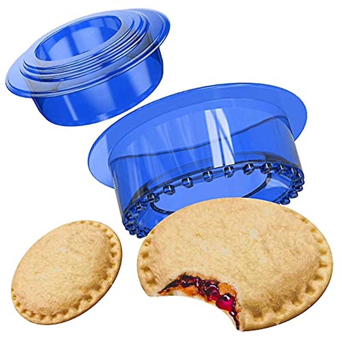 Tribe Glare 5 pcs of 2 sets Bread Sandwich Maker mold-Uncrustables Sandwich Cutter for Kids - Sandwich Cutter Sealer and DIY cookie cutter Lunch Lunchbox and Bento Box of Childrens Boys Girls (blue)