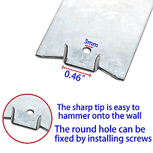 Qlvily 50PCS Nail Plates for Wood Studs, 1.5 x 2 Inch Nail Plate, Sharp Pointed Prongs, Anti-Nail Protection Plate Shield