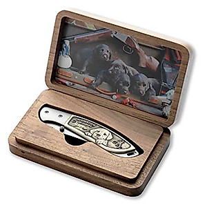 Browning Lab Puppy Limited Folding Knife,3.375in,Stainless Blade,White Smooth Bone Handle 322904