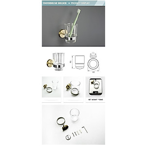 Stainless Steel Brushed and Gold Towel Bar Hook Toilet Paper Holder Toilet Brush Holder Towel Rails Racks Bathroom Accessories,Cup Holder