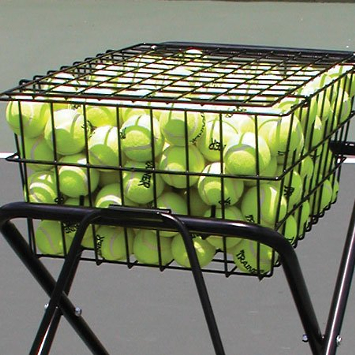 Oncourt Offcourt Tennis Ball Cart – 250 Ball Capacity/Full-Sized Traveling Cart/Comes with Removable Divider