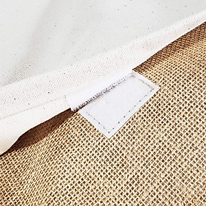 TBF Jute Burlap Tote Bags w/Canvas Front Pocket Easy-to-Decorate Vintage Totes for Rustic Chic Weddings, Shopping, Travel, Arts & Crafts Bags (Pack of 6)