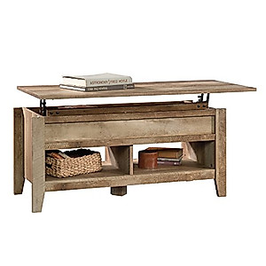 Sauder Dakota Pass Lift-Top Coffee Table, L: 43.15" x W: 19.45" x H: 19.02", Craftsman Oak finish