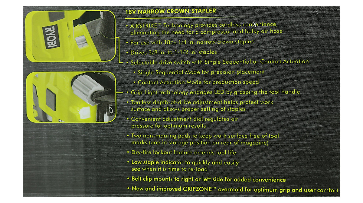 Ryobi P360 Crown Stapler - Convenient & Powerful Tool