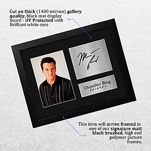 HWC Trading Chandler Bing Friends Signed Printed Autograph Print Photo Matthew Perry Framed Gift Picture Display - US Letter Size