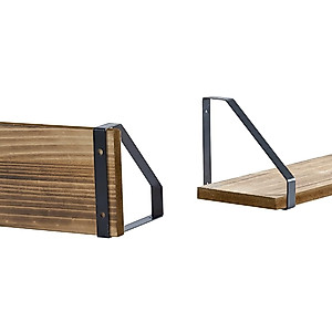 TFER Floating Wall Shelves for Bedroom/Bathroom, Set of 3, Hanging Shelf for Living Room/Kitchen/Laundry Room, Wall Mounted Shelves, Rustic Wood Shelves Great Value Halloween Decoration for Home