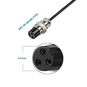 New Lithium Battery Charger with 3-Prong Inline Power Supply Cord for Razor E500 S, E300, E200, E100,E300, E125 Electric Scooter, MX350 Dirt Rocket Electric, Razor Dirt Quad Electric ATV