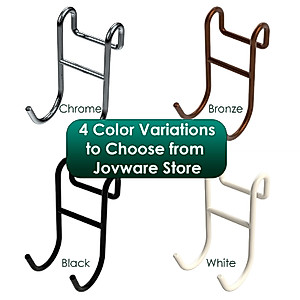 Jovware Black Shower Caddy Hooks, Razor Hooks for Shower, Razor Hanger for Shower, Shower Caddy with Hooks, Shower Hooks for Loofah, Razor Holder 2 Pack