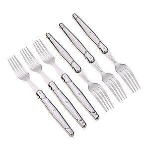 Laguiole by Hailingshan Forks Set of 6 Light Premium Dishwasher Safe Stainless Steel Flatware Silverware with Gift Box