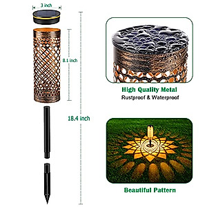 TomCare Solar Lights Outdoor Solar Garden Lights Landscape Lighting for Patio Yard Lawn