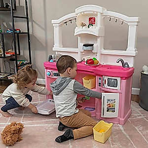Step2 Fun with Friends Kitchen Set for Kids – Includes Toy Kitchen Accessories, Interactive Features for Pretend Play – Indoor/Outdoor Toddler Playset – Dimensions: 40.88" H x 35.75" W x 12.5" D