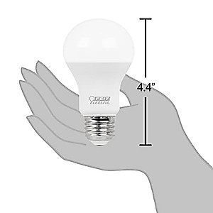 Feit Electric LED Light Bulbs, A19 60W Equivalent, Non-Dimmable, 800 Lumens, A19 LED Light Bulbs, E26 Base, 5000k Daylight, A19 LED Bulbs, 10 Year Lifetime, 1 Pack, A800/850/10KLED