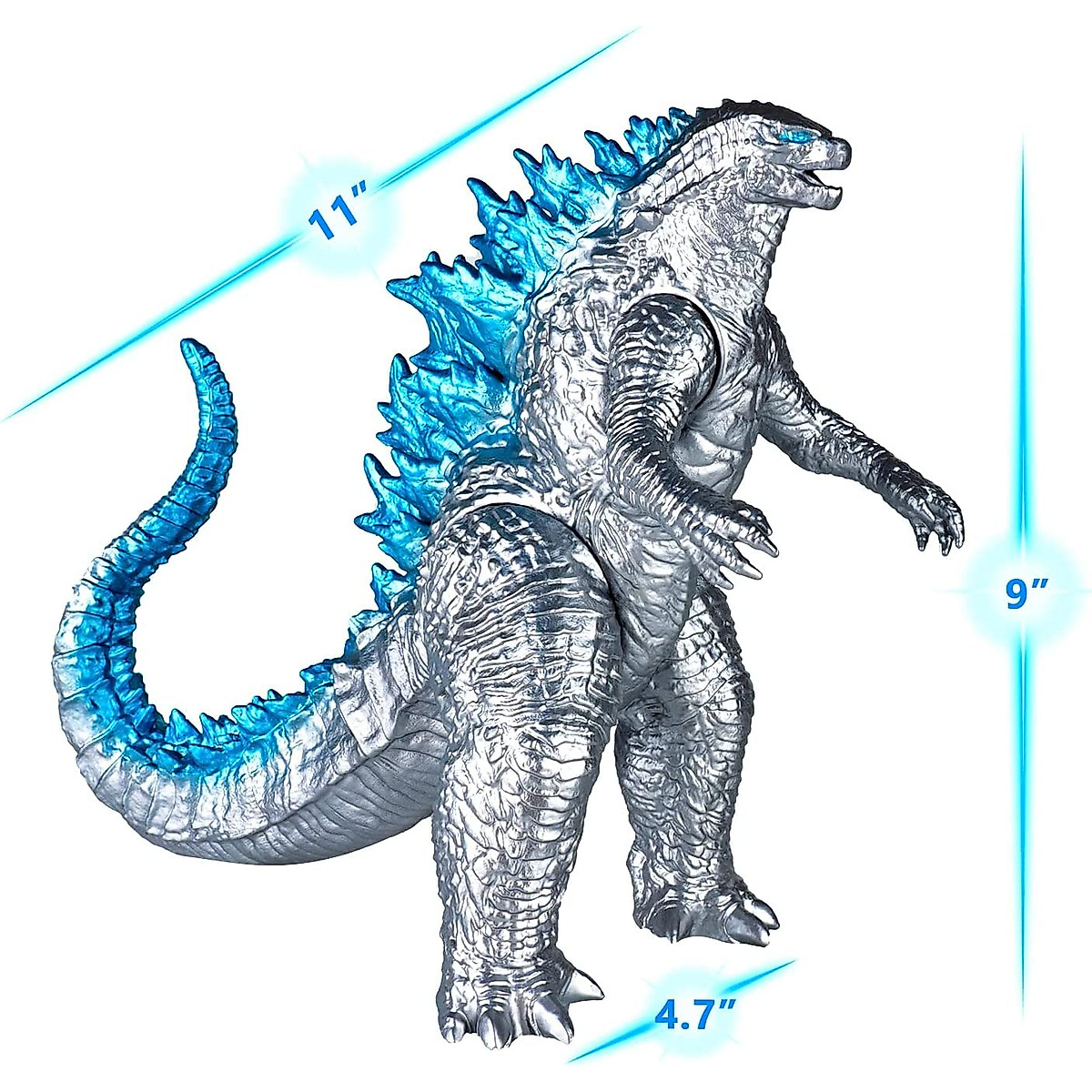 JAYKENIXO New Silver Dragon Movie Action Figure - Dragon Monster Toy Size 7’’ Carry Bag Included