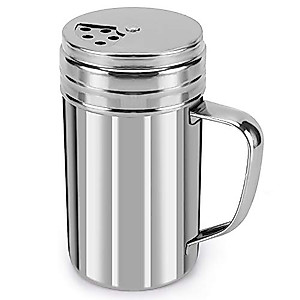 Accmor 2pcs Salt and Pepper Shakers with Adjustable Pour Holes,Pepper Spice Shakers,Stainless Steel Seasoning Shakers for Salt Pepper Cinnamon Powder Sugar