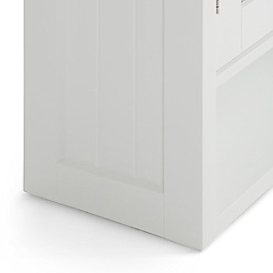 SIMPLIHOME Acadian 28 inch H x 23.6 inch W Double Door Wall Bath Cabinet in Pure White with Storage Compartment and 2 shelves, for the Bathroom, Transitional