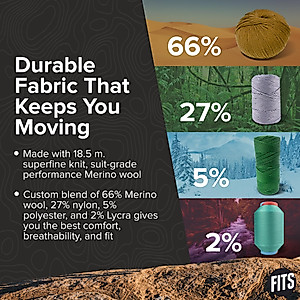 FITS Ultra Light Runner Sock for Men and Women, Made with Fine Merino Wool, Breathable, Lightweight, No Show Running Sock, Stormy Weather, Medium