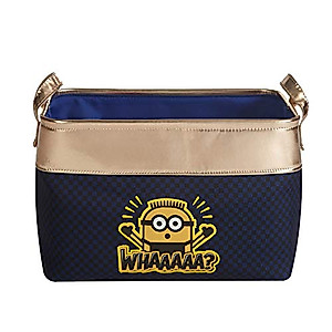 Idea Nuova Minions Rectangular Storage Bin with Gold Trim and Handles